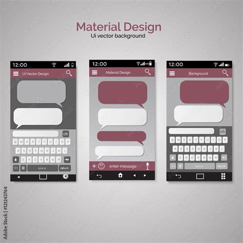 Vector Illustration Of Abstract User Interface Templates Of Overlaps