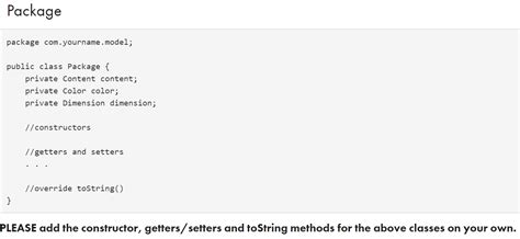 Solved Package Package Yourname Model Public Class Chegg