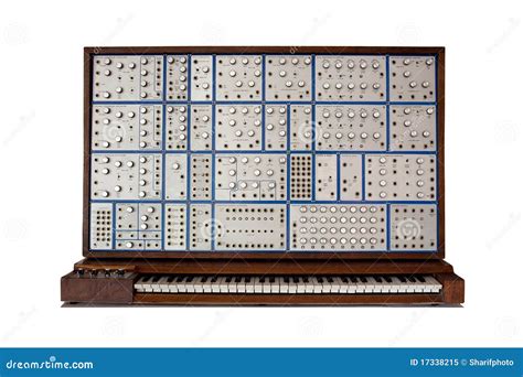 Front View Of Vintage Analog Modular Synthesizer Stock Image Image Of