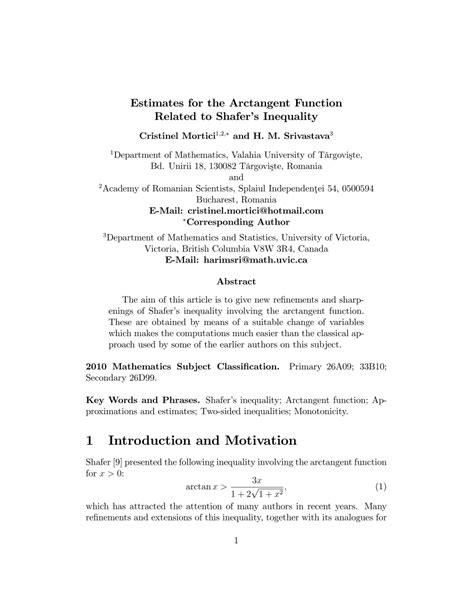 pdf estimates for the arctangent function related to shafer s inequality
