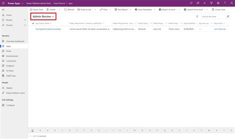 示例应用审核流程 power platform microsoft learn