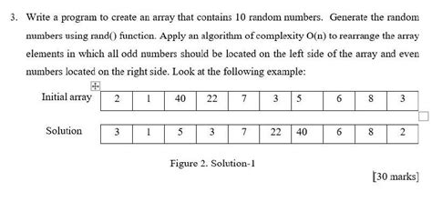 Solved 3 Write A Program To Create An Array That Contains