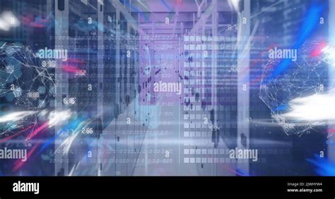 Image Of Digital Waves Network Of Connections And Data Processing