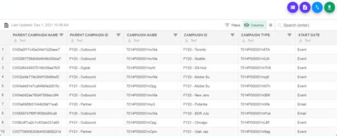 Column Visibility In Dataset View Claravine Support