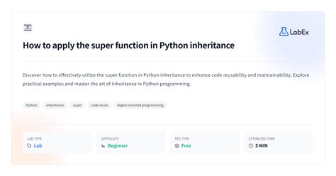 How To Apply The Super Function In Python Inheritance Labex
