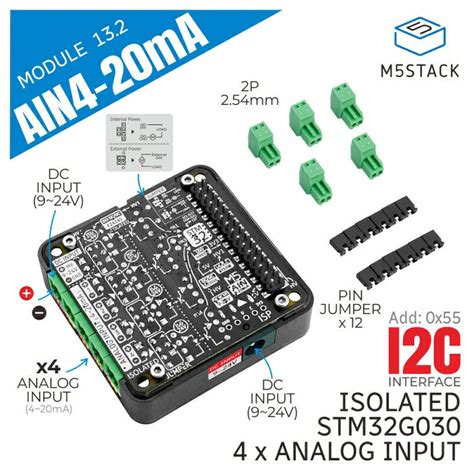 M5stack Ain4 20maモジュール 132（stm32g030） — スイッチサイエンス