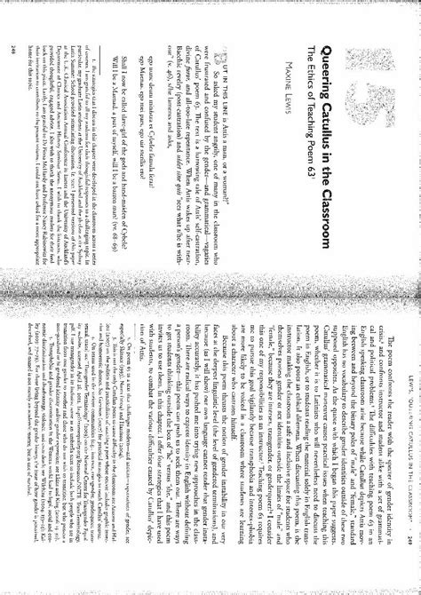Pdf Queering Catullus In The Classroom The Ethics Of Teaching Poem