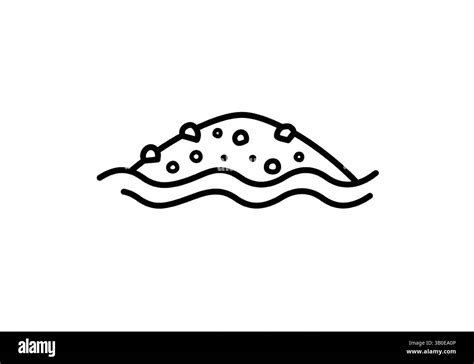 Salt Line Symbol Representing Culinary Precision And Simplicity Stock