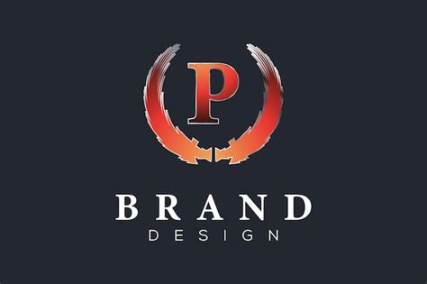 Premium Vector P Gradient Colorful Design Template