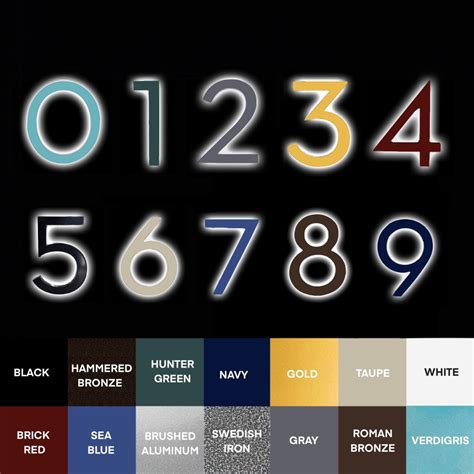 Five Digit Led Backlit Address Numbers 4 Sizes 15 Colors Montague Metal Products