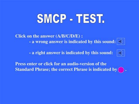 Ppt Smcp Test Powerpoint Presentation Free Download Id 3597640