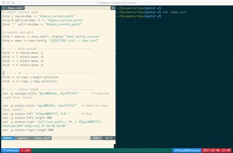 Tmux Configreadmemd At Master · Shfshanyuetmux Config · Github