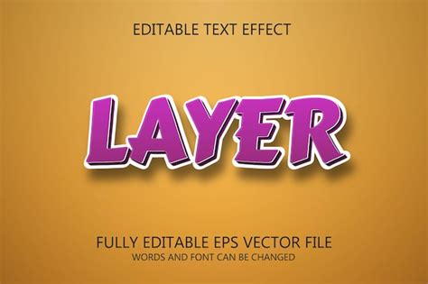 Premium Vector Layer Text Effect