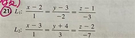 solved determine whether the lines are parallel skew or