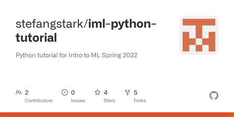 GitHub Stefangstark Iml Python Tutorial Python Tutorial For Intro To