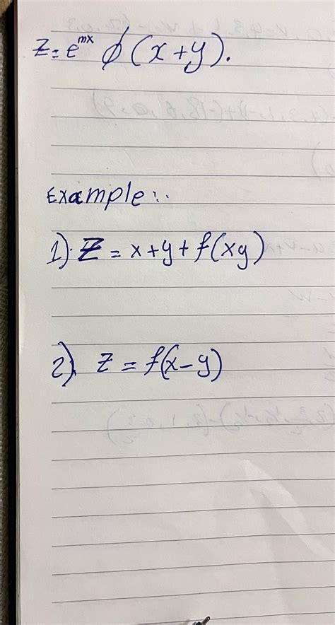 Solved Example ﻿whate The Arbitrary Functions And Hence
