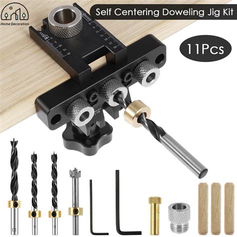Doweling Jig Kit 3 In 1 Drill Hole Guide Jig Precise Drilling Locator Puncher Positioning Guide