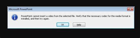 how to resolve the powerpoint cannot insert video error quickly