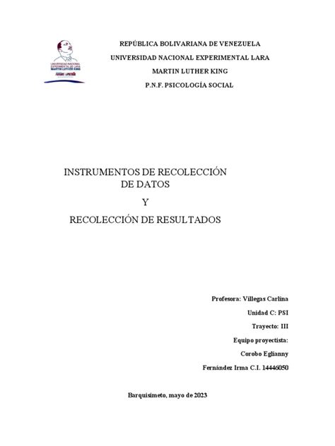 Informe Argumentativo Prof Carlina Pdf Cuestionario Información