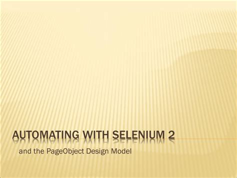 Selenium 2 Introduction