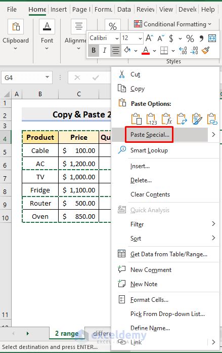 Excel Right Click Copy Paste Not Working