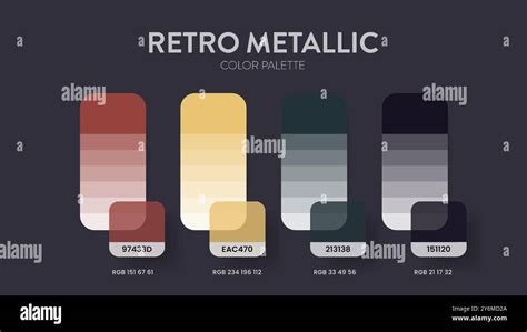 Color Palette Guide In Retro Metallic Colour Theme Collections Color