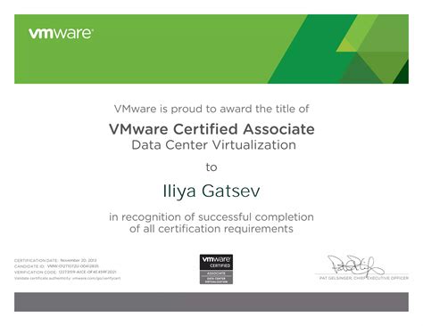 Iliya Gatsev Vmware Certified Associate Data Center Virtualization Year 2013 Ppt