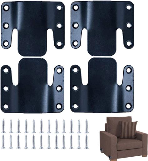 Sofa Connector Interlocking Furniture Connector 4 Pieces Metal
