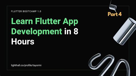 Free Flutter Crash Course Learn How To Create A Mobile App In 8 Hours Part 4 Youtube