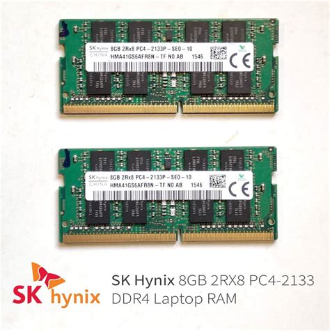 Sk Hynix 8gb Ddr4 2133 Laptop Memory Ram 2 Pieces X 8gb 16gb Computers And Tech Parts