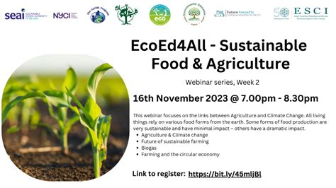 Ecoed4all Sustainable Food And Agriculture Webinar Series Week 2 Post Primary Monaghan