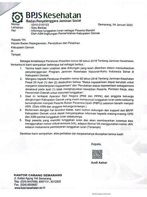 Surat Bpjs Kesehatan Pdf