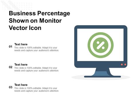 Business Percentage Shown On Monitor Vector Icon Ppt PowerPoint Presentation Infographic