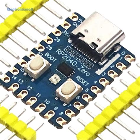 Electronicmall01th โมดูลไมโครคอนโทรลเลอร์ Rp2040 Zero Mini Pico Mcu M0 โปรเซสเซอร์ Pico แฟลช