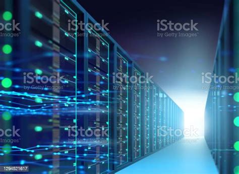 데이터 센터에 서버 랙이 있는 서버룸의 회랑입니다 3d 일러스트레이션 네트워크 서버에 대한 스톡 사진 및 기타 이미지 네트워크 서버 농장 초현대적 Istock