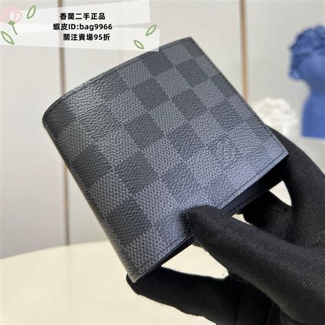 二手 Lv Marco 錢夾 N63336 男款皮夾 真皮錢包 零錢包 卡包 對折短夾 路易威登棋盤格短夾 蝦皮購物