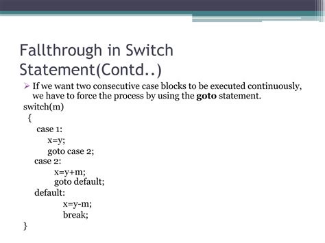 Program Control Statements In C Pptx