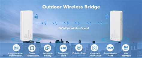 Outdoor Wireless Bridge Nicgiga 5 8g 4km Transmission Wifi Point To Point Wireless