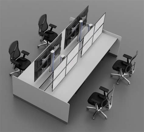 High End Led Security Command Center Security Operator Console Soc Console Console Center