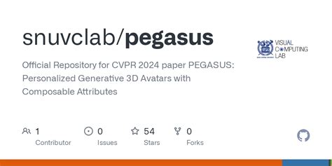 Github Snuvclab Pegasus Official Repository For Cvpr Paper Pegasus Personalized