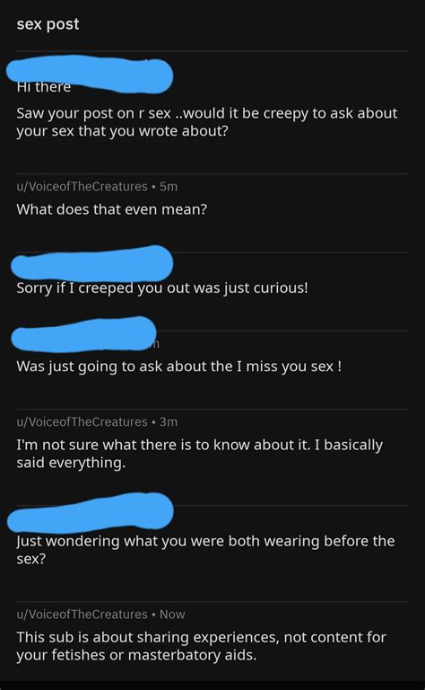 Got My First Creepy PM From R Sex R CreepyPMs