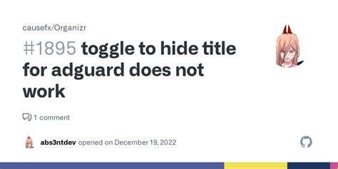 Toggle To Hide Title For Adguard Does Not Work · Issue 1895 · Causefx