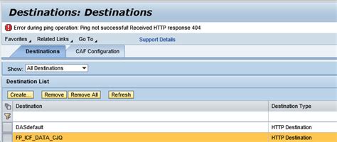 Solved Cannot Ping Destination FP ICF DATA Portal ADS SAP Community