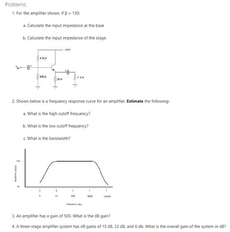 Solved Problems For the amplifier shown if β a Chegg