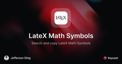 Raycast Store Latex Math Symbols