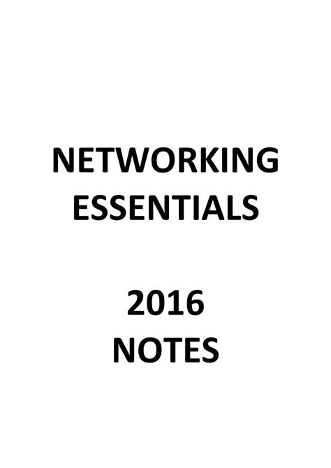 Full Course Networking Essentials Notes 31270 Networking