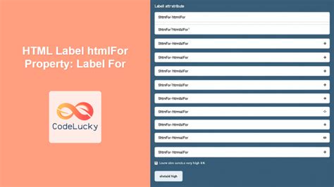 Html Dom Label Object Accessing Label Elements Codelucky