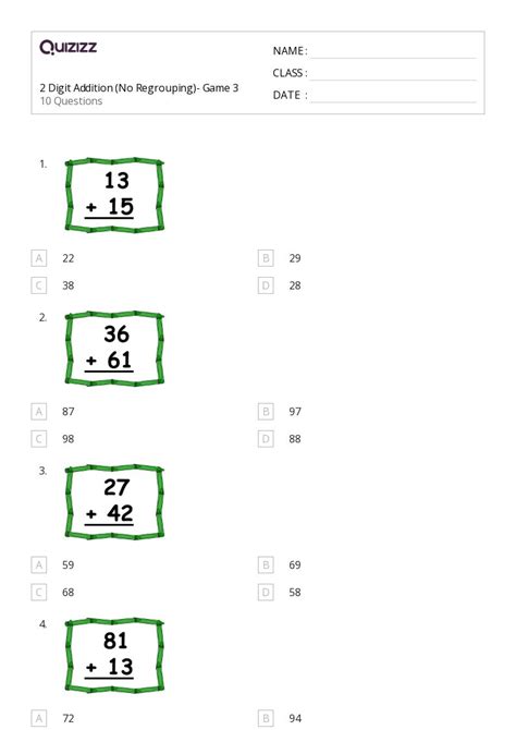 50 Three Digit Addition And Regrouping Worksheets For 1st Class On
