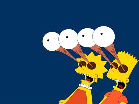 Download Funny Lisa And Bart Eyes Simpsons Wallpaper