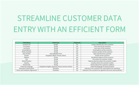 Free Data Entry Form Templates For Google Sheets And Microsoft Excel Slidesdocs